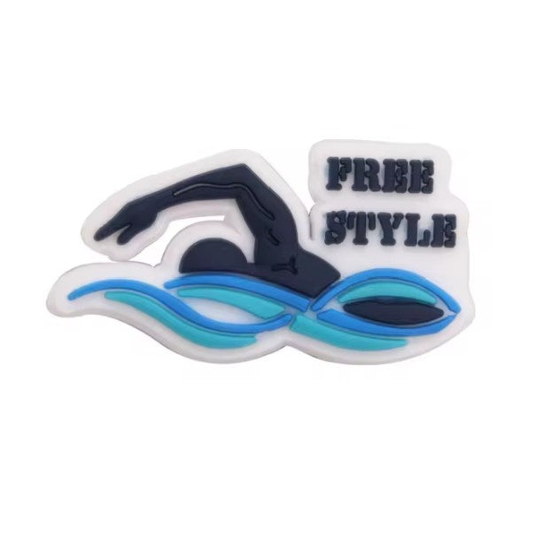 Freestyle Swimmer Shoe Charm - All4Swim